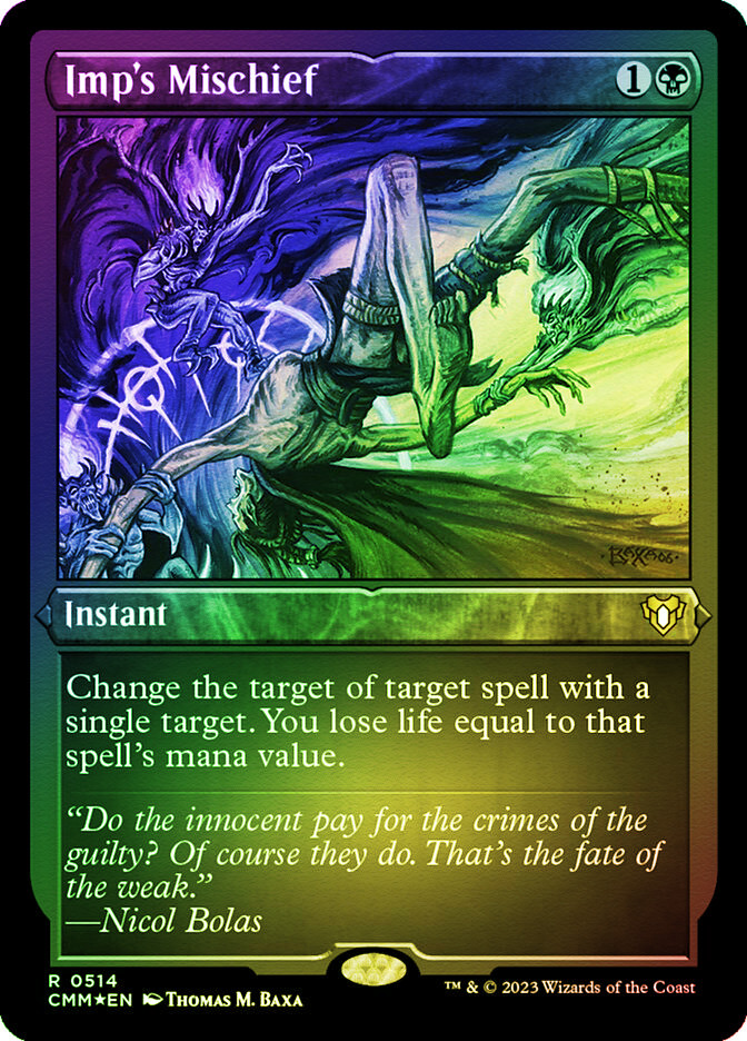 Imp's Mischief (Foil Etched) | Commander Masters - Alternate Foil ...