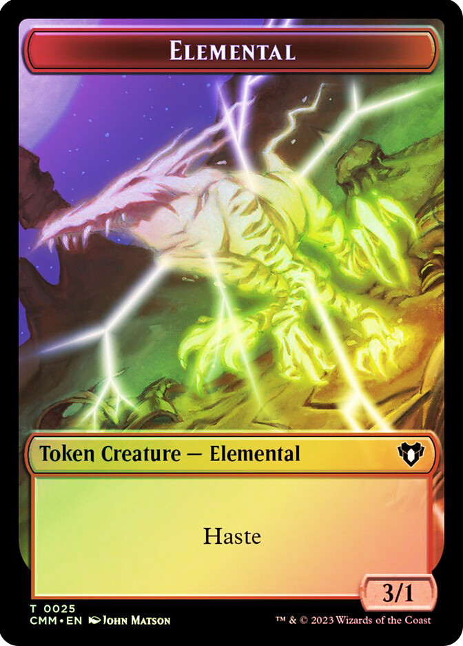 {Elemental Token} (#025) // {Treasure Token} | Commander Masters | Star ...