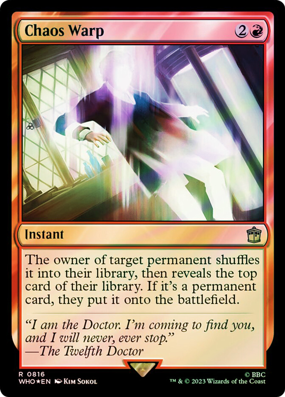 Chaos Warp Surge Foil Doctor Who Commander Alternate Foil Star