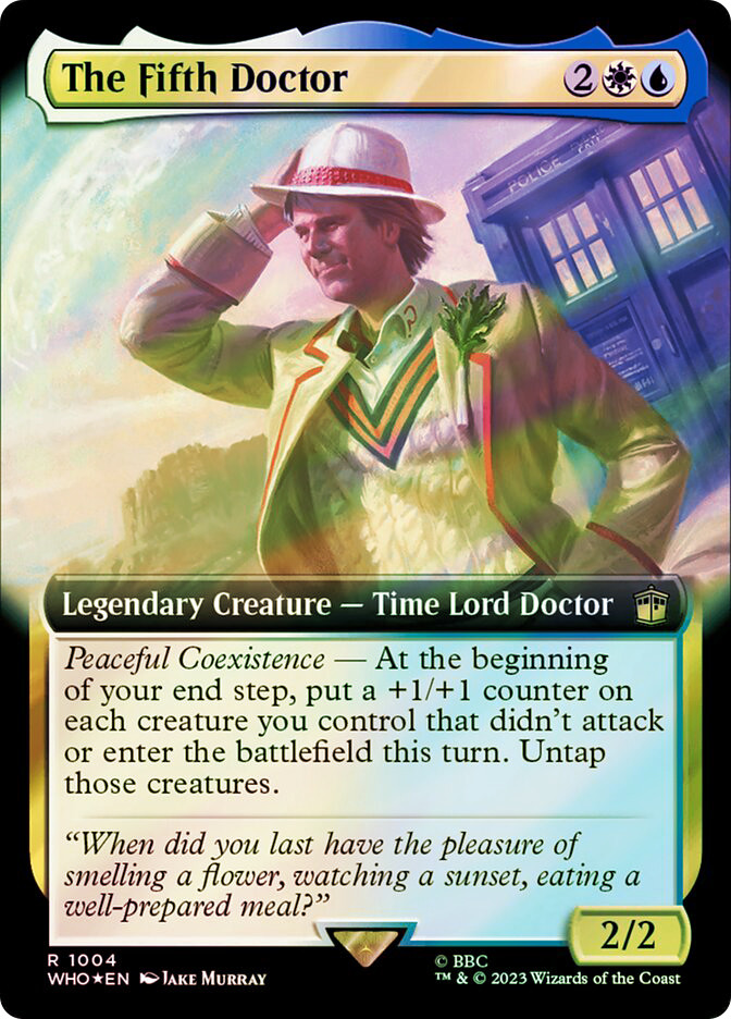 The Fifth Doctor (Extended Art) (Surge Foil) | Doctor Who Commander ...