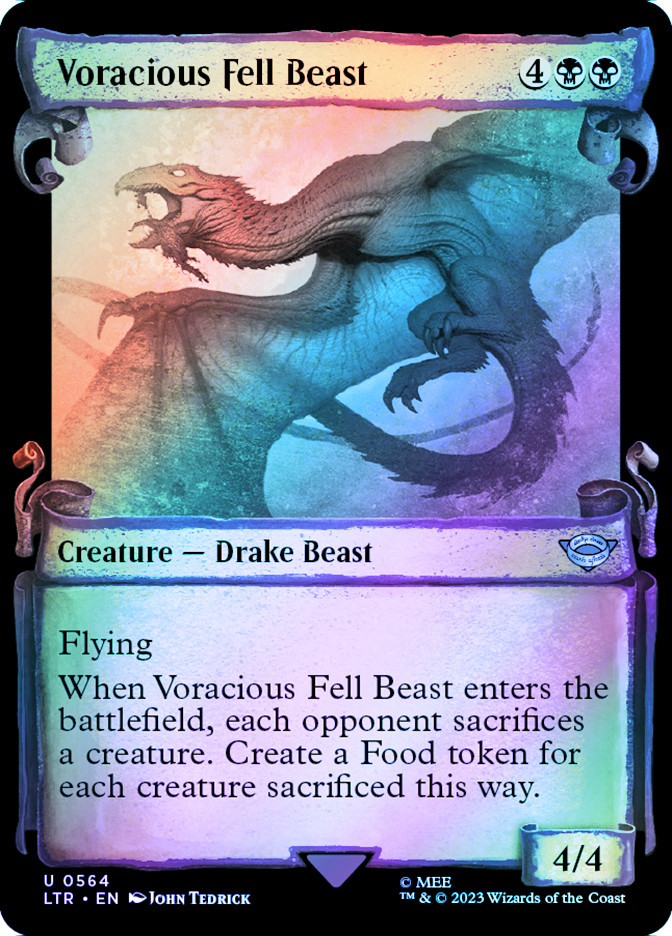 Voracious Fell Beast (Showcase) (Silver Foil) | The Lord of the Rings ...