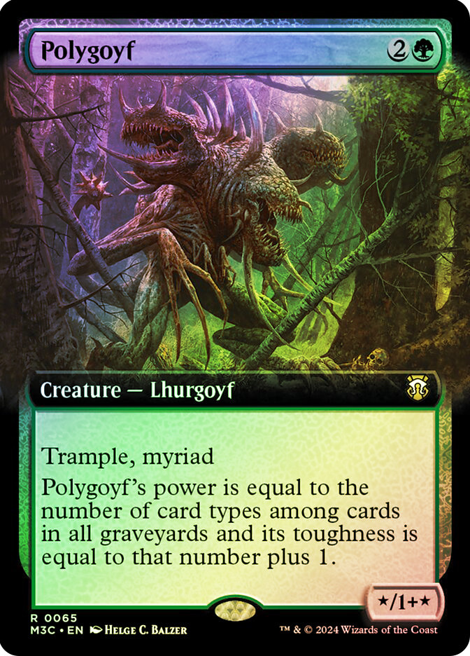 Polygoyf (Extended Art) (Ripple Foil) | Modern Horizons 3 Commander ...