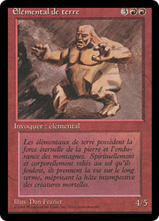 Earth Elemental (BB) | 3rd Edition - Black Border - French | Star City ...