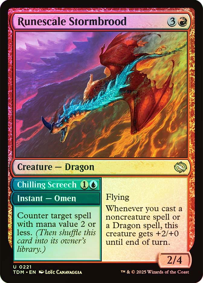 Runescale Stormbrood // Chilling Screech | Tarkir: Dragonstorm | Star ...