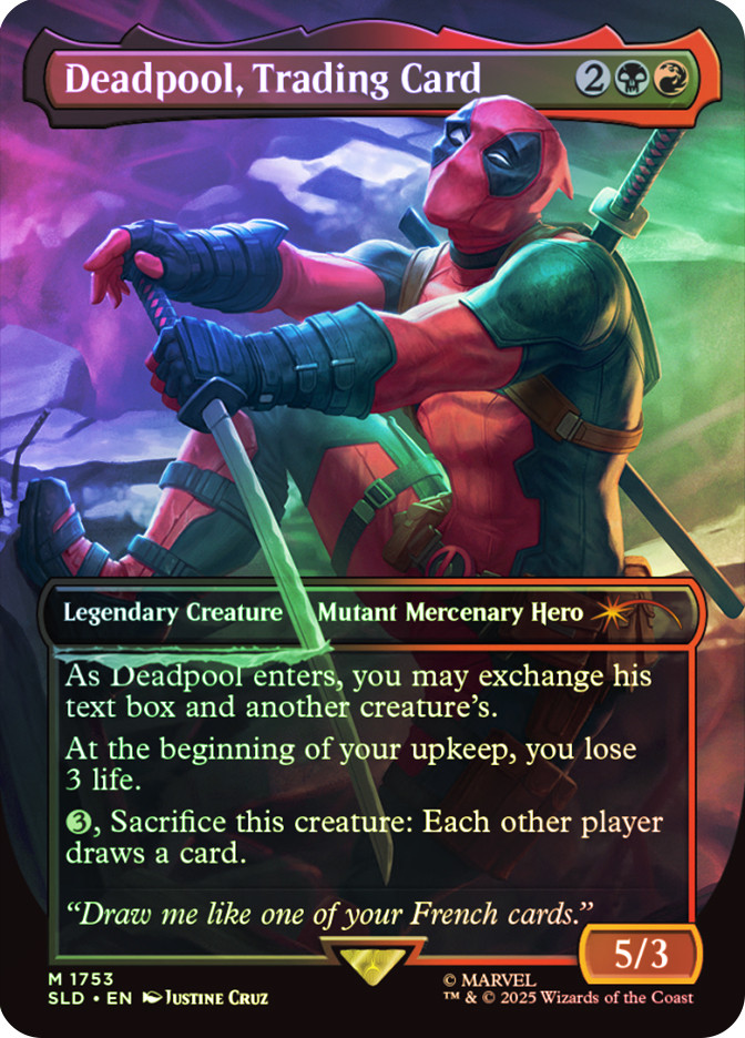 Deadpool, Trading Card (Marvel) (Secret Lair) (Borderless) | Promo ...