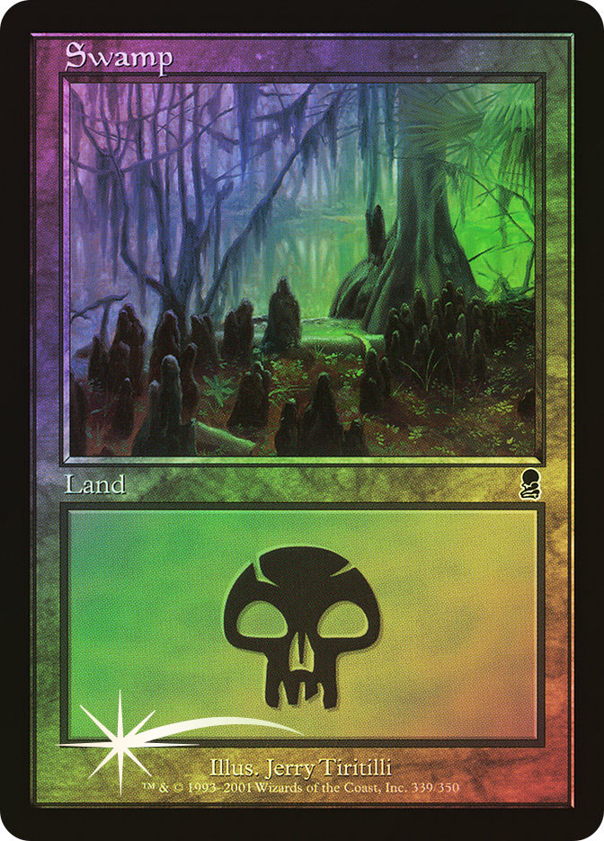 Magic The Gathering Foil Land Magic The Gathering Swamp Basic Land Card ...