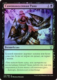 self inflicted wound example