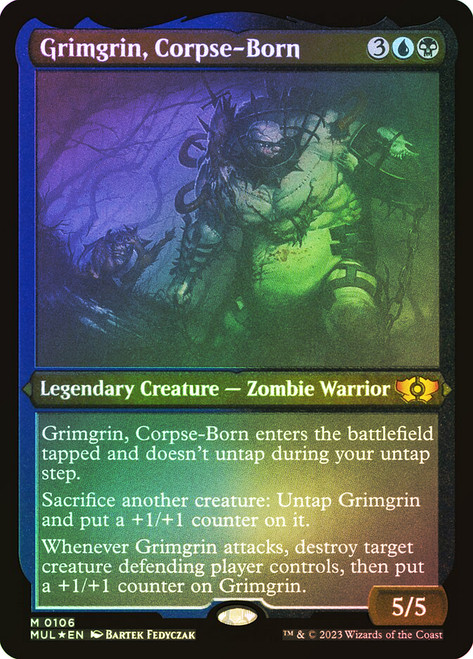 Grimgrin, Corpse-Born (Showcase) (Halo Foil) | Multiverse Legends ...