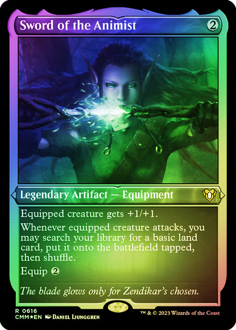 Sword of the Animist (Foil Etched) | Commander Masters - Alternate Foil ...