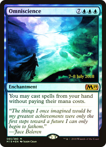 Omniscience (Prerelease) (Core Set 2019) | Promo: Date Stamped | Star ...