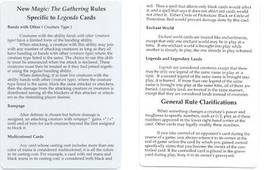 {Legends Rules Card} | Legends | Star City Games