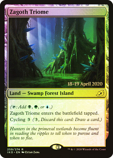 Zagoth Triome (Prerelease) (Ikoria: Lair of Behemoths) | Promo: Date ...