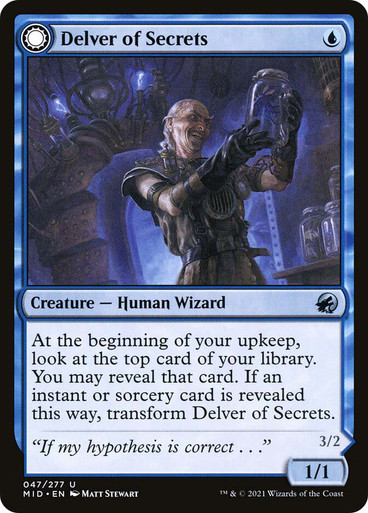 Delver of Secrets // Insectile Aberration | Innistrad: Midnight Hunt ...