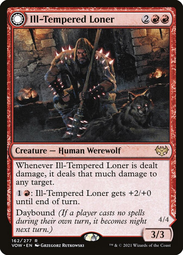 Ill-Tempered Loner // Howlpack Avenger | Innistrad: Crimson Vow | Star ...
