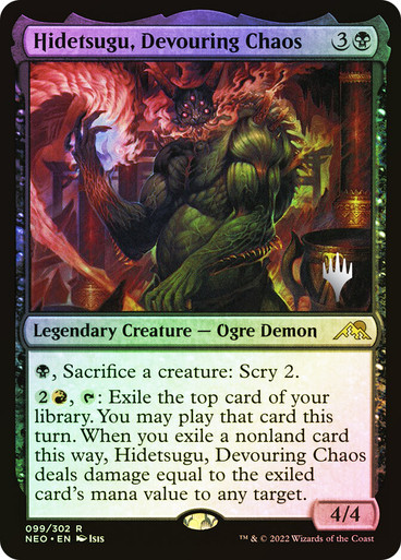 Hidetsugu, Devouring Chaos (Promo Pack) (Kamigawa: Neon Dynasty ...