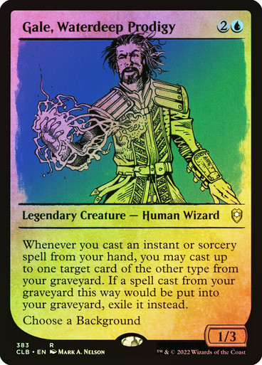Gale, Waterdeep Prodigy (Showcase) | Commander Legends: Battle for ...