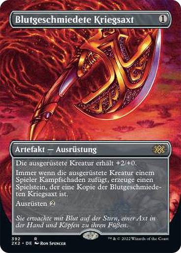 Bloodforged Battle-Axe (Borderless) | Double Masters 2022 - Variants ...