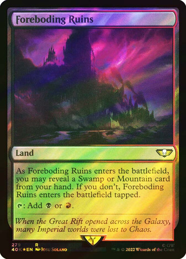 Foreboding Ruins (Surge Foil) | Warhammer 40,000 Commander - Surge Foil ...