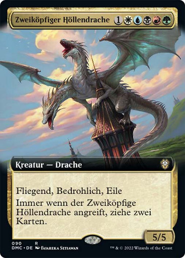 Two-Headed Hellkite (Extended Art) | Dominaria United Commander ...