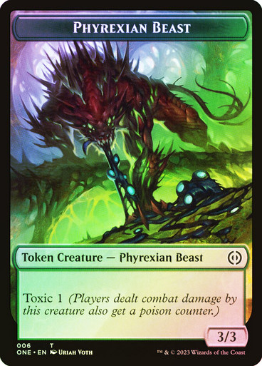 {Phyrexian Beast Token} // {Rebel Token} | Phyrexia: All Will Be One ...