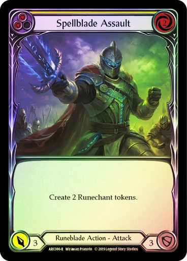 Spellblade Assault (Yellow) | Arcane Rising (1st Edition) (Rainbow Foil ...
