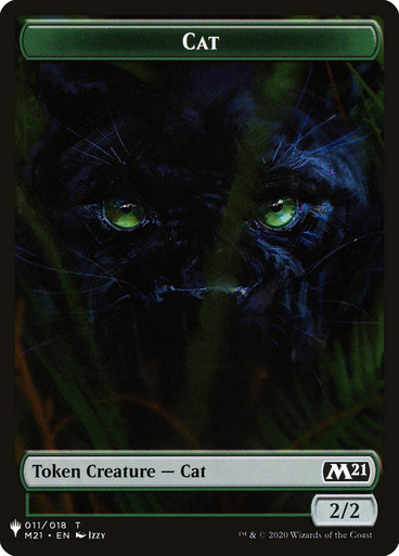 {Cat Token} (M21) // {Wolf Token} (Black) | Planeswalker Symbol ...