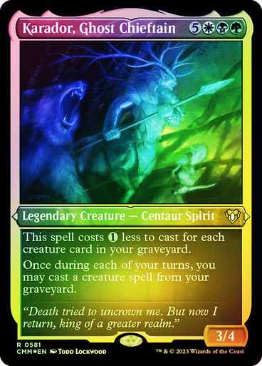 Karador, Ghost Chieftain (Foil Etched) | Commander Masters - Alternate ...