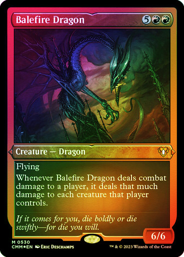 Balefire Dragon (Foil Etched) | Commander Masters - Alternate Foil ...
