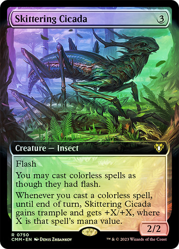 Skittering Cicada (Extended Art) | Commander Masters - Variants | Star ...