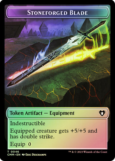 {Stoneforged Blade Token} // {Treasure Token} | Commander Masters ...