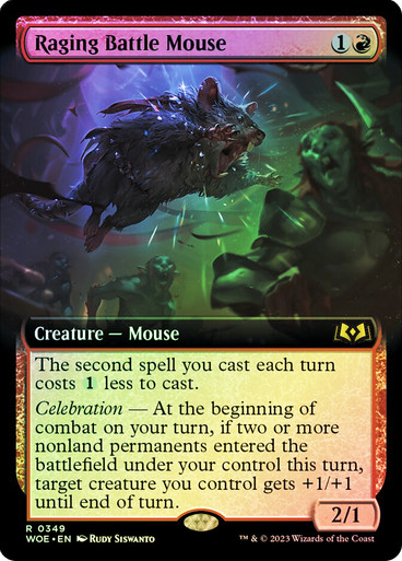 Raging Battle Mouse (Extended Art) | Wilds of Eldraine - Variants ...