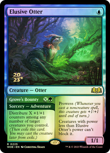 Elusive Otter // Grove's Bounty (Prerelease) (Wilds of Eldraine ...