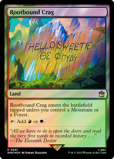 Rootbound Crag (Surge Foil) | Doctor Who Commander - Alternate Foil ...