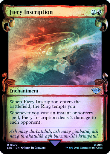 Fiery Inscription (Showcase) (Silver Foil) | The Lord of the Rings ...