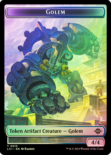 {Golem Token} // {Treasure Token} (#018) | The Lost Caverns of Ixalan ...