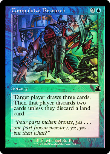 Compulsive Research (Retro Frame) | Ravnica Remastered - Retro Frame ...