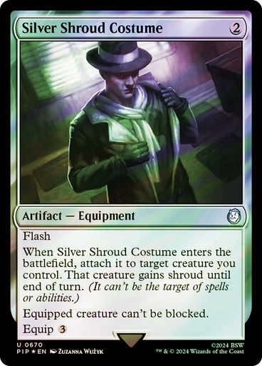 Silver Shroud Costume (Surge Foil) | Fallout Commander - Alternate Foil ...