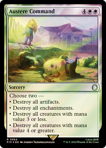 Austere Command (Surge Foil) | Fallout Commander - Alternate Foil ...