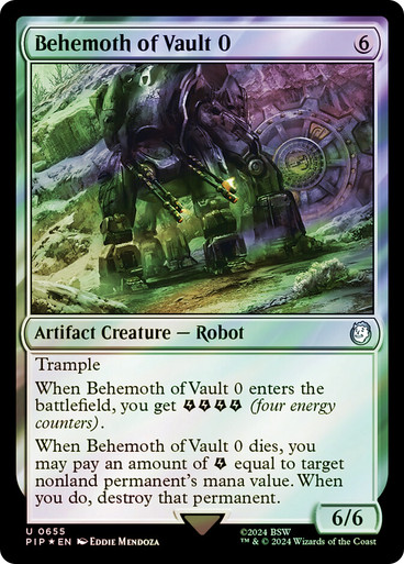Behemoth of Vault 0 (Surge Foil) | Fallout Commander - Alternate Foil ...
