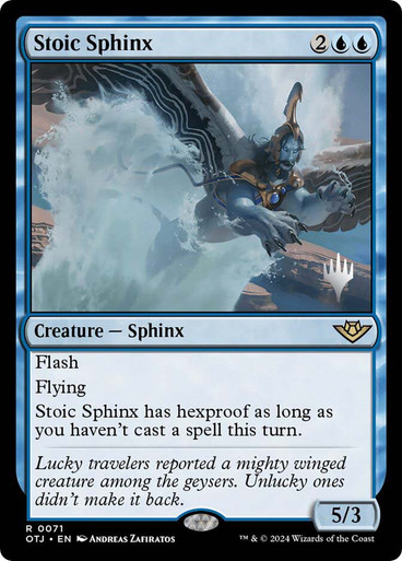 Stoic Sphinx (Promo Pack) (Outlaws of Thunder Junction) | Promo: Planeswalker Stamped | Star ...