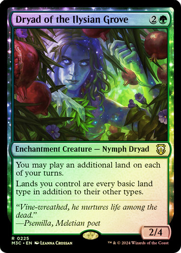 Dryad Of The Ilysian Grove Ripple Foil Modern Horizons 3 Commander