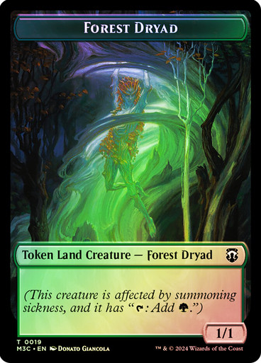 {Forest Dryad Token} // {Viven Reid Emblem} (Ripple Foil Front ...
