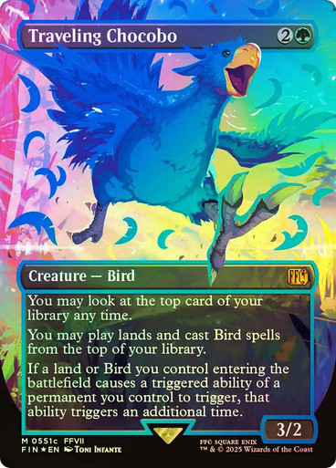 Traveling Chocobo (Borderless) (Neon Ink Blue) | FINAL FANTASY ...