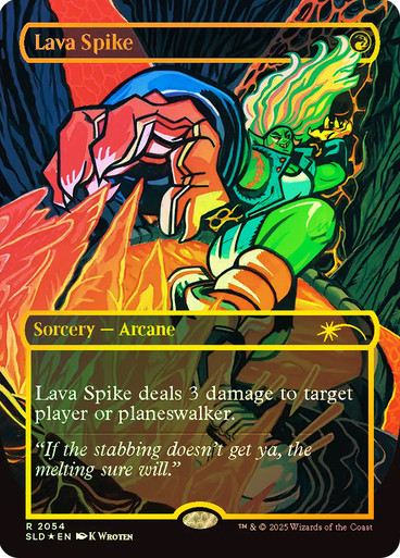Lava Spike (Secret Lair) (#2054) (Borderless) (Raised Foil) | Promo ...