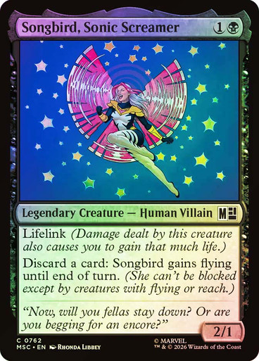 Songbird, Sonic Screamer | Marvel Super Heroes Commander | Star City Games