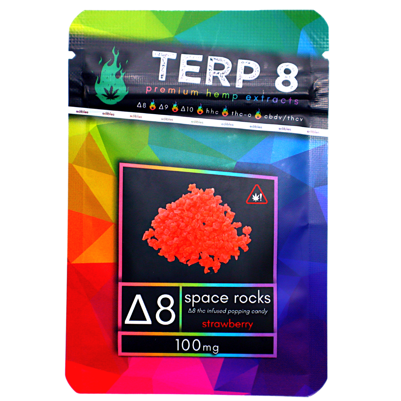 Full Spectrum Delta-8 Infused Space Rocks Popping Candy - STRAWBERRY ...