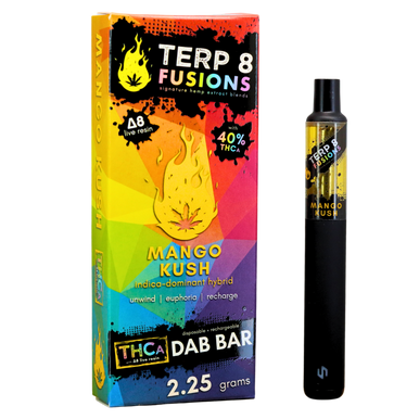 2.25-Gram Mango Kush THCA + D8 Live Resin Disposable Dab Bar | Terp 8 ...