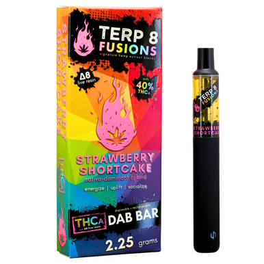 2.25-Gram Strawberry Shortcake THCA + D8 Live Resin Disposable Dab Bar ...