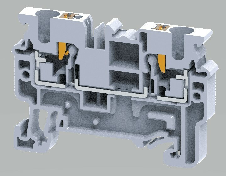 Push Style Terminal Block, Black, Feed Through, 24-10 AWG, 600V, 30A ...