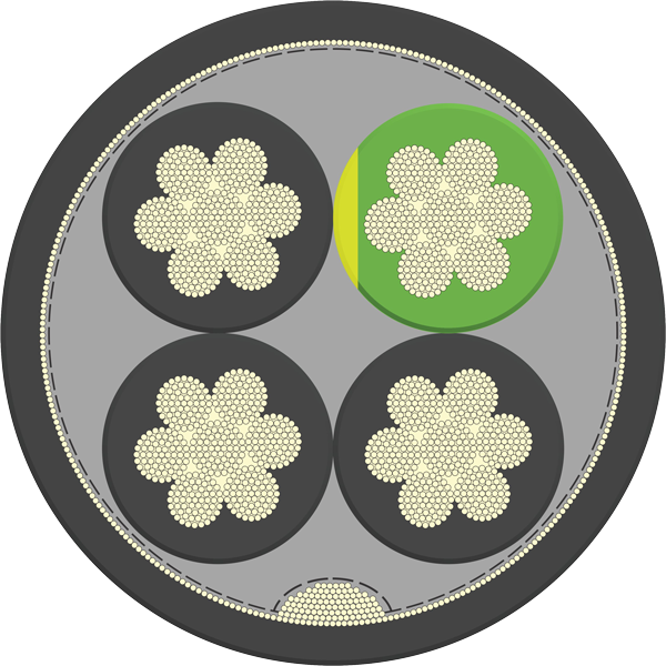 Flexible VFD cable, 4 conductors (includes ground), 18 AWG, XLPE / XHHW ...